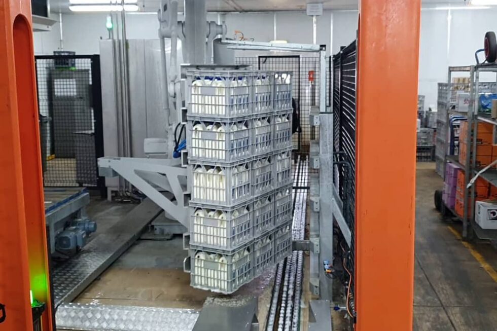 Robotic Crate Palletizer | Box Palletizing Robot | PHS Innovate